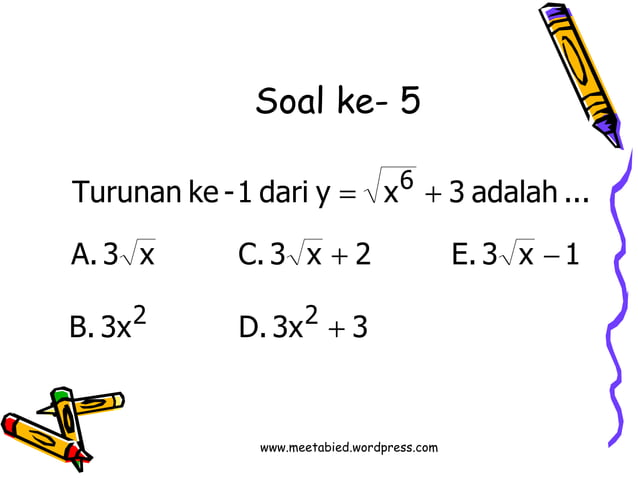 Presentasi matematika-kelas-xii-turunan | PPT