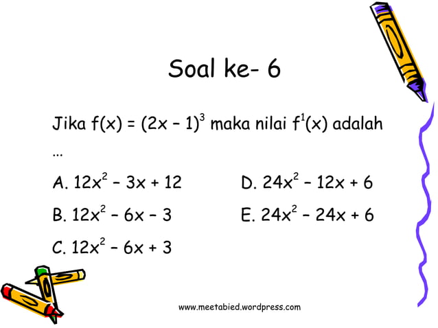 Presentasi matematika-kelas-xii-turunan | PPT