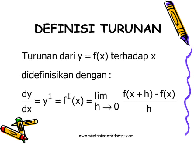 Presentasi matematika-kelas-xii-turunan | PPT