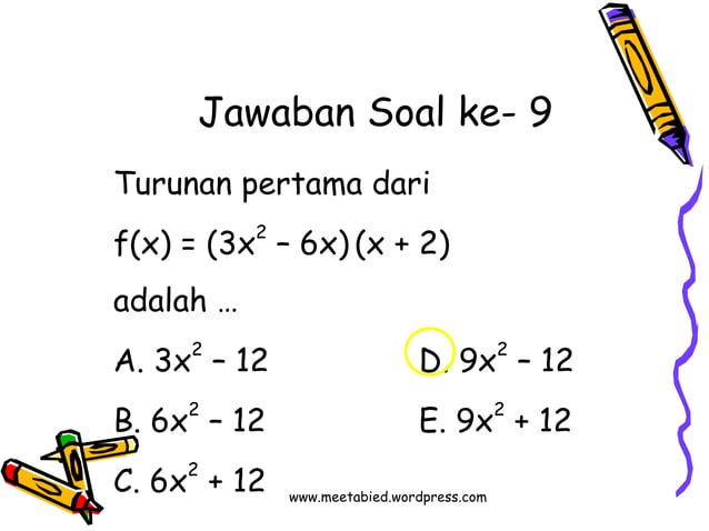 Presentasi matematika-kelas-xii-turunan | PPT