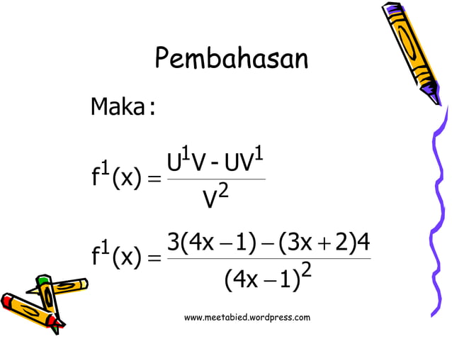 Presentasi matematika-kelas-xii-turunan | PPT