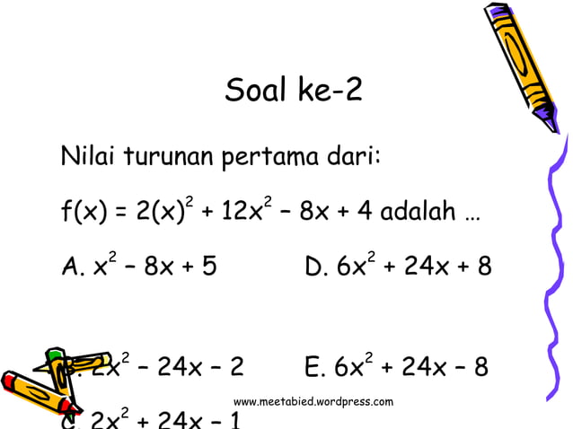 Presentasi matematika-kelas-xii-turunan | PPT