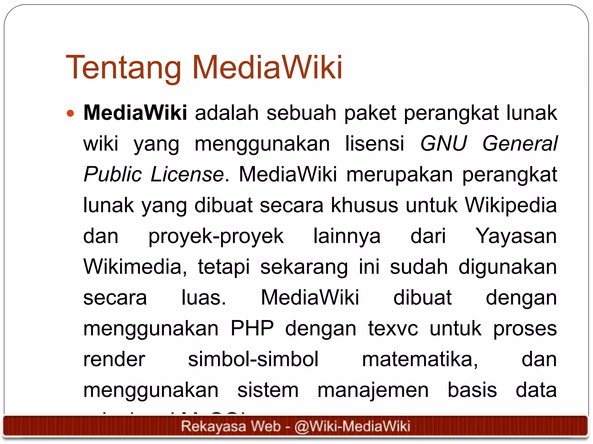 Presentasi CMS mediawiki | PPTX