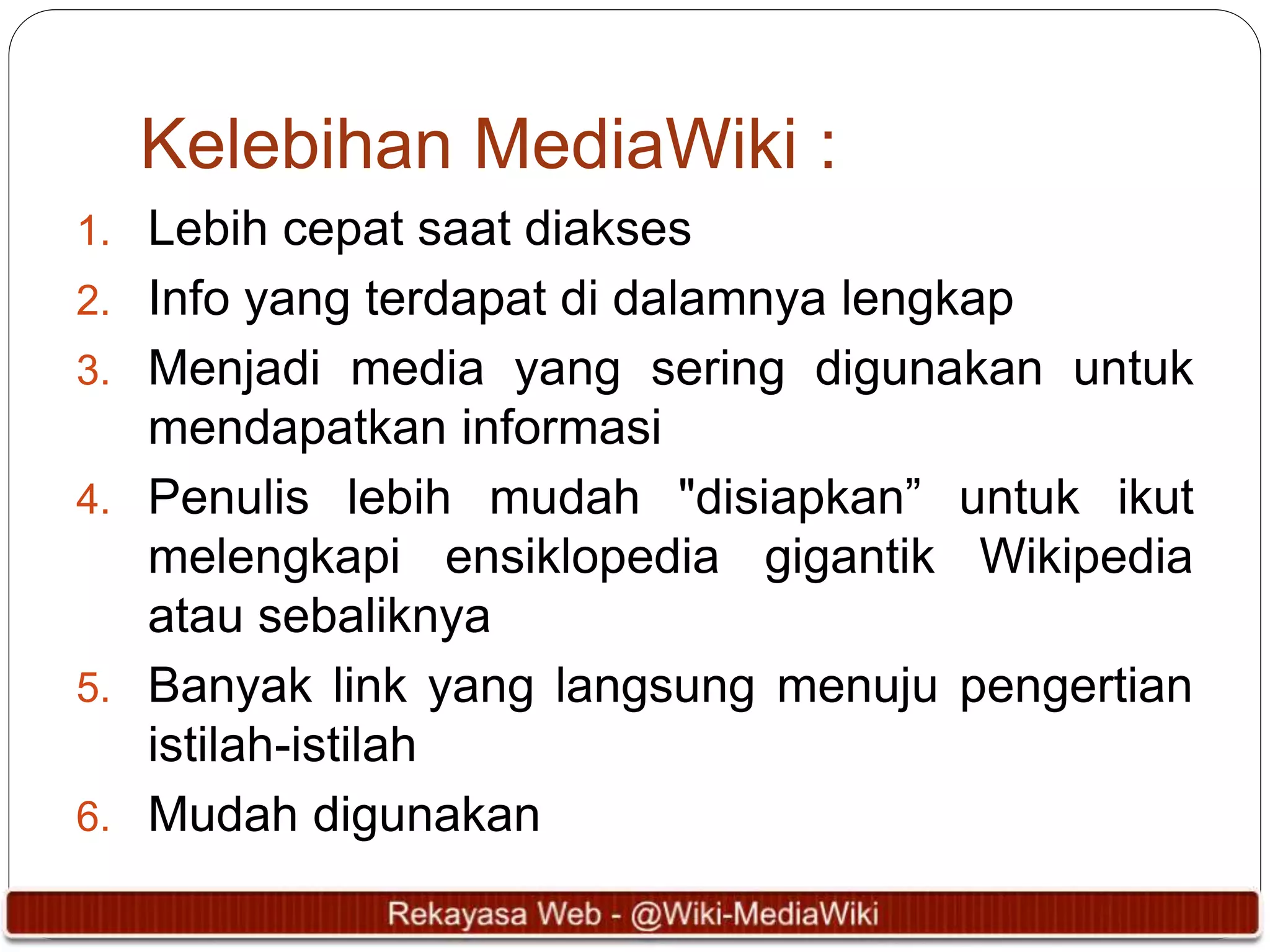 Presentasi CMS mediawiki | PPTX