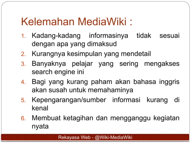 Presentasi CMS mediawiki | PPT