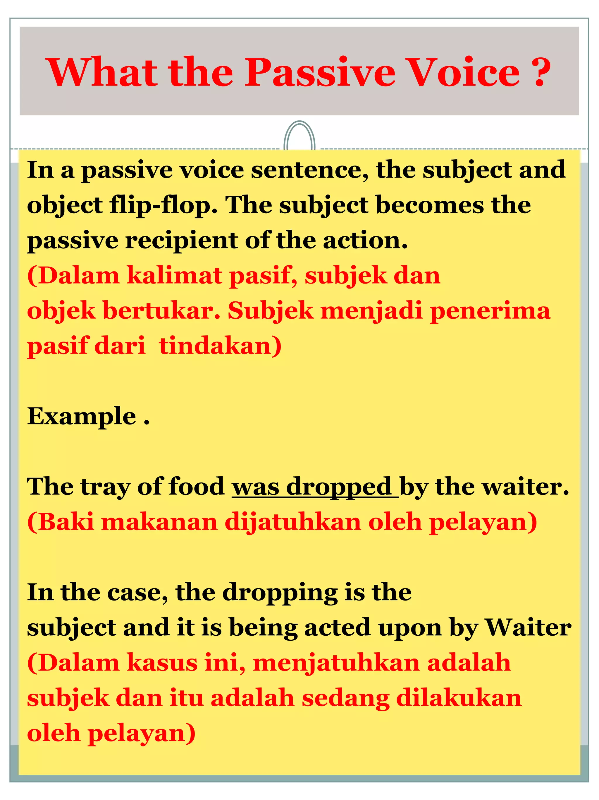 Presentasi passive voice | PPTX