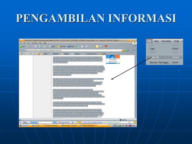 Persentasi pengelolaan informasi Materi Teknik Informatika | PPT