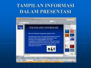 Persentasi pengelolaan informasi Materi Teknik Informatika | PPT