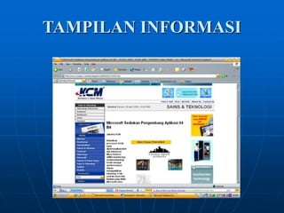 Persentasi pengelolaan informasi Materi Teknik Informatika | PPT
