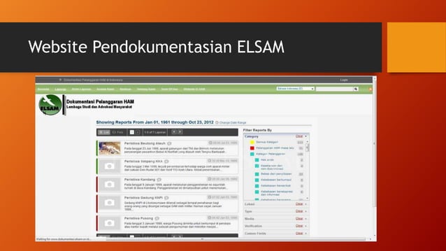 Presentasi perlindungan dan penegakan HAM di Indonesia - ELSAM 2013 | PPTX