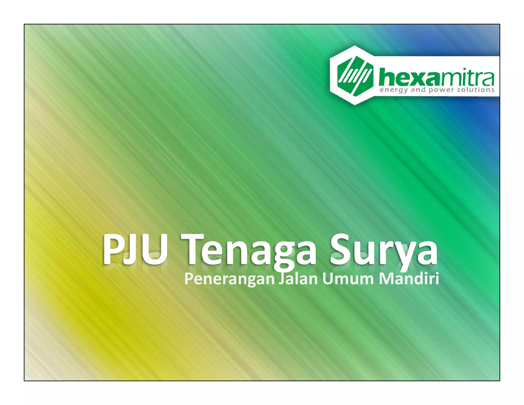 Presentasi PJUTS (Penerangan Jalan Umum Listrik Tenaga Surya) | PDF