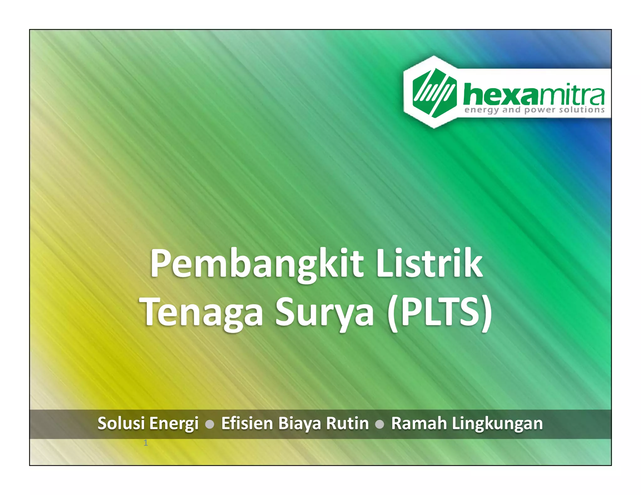 Presentasi PLTS (Pembangkit Listrik Tenaga Surya) | PDF