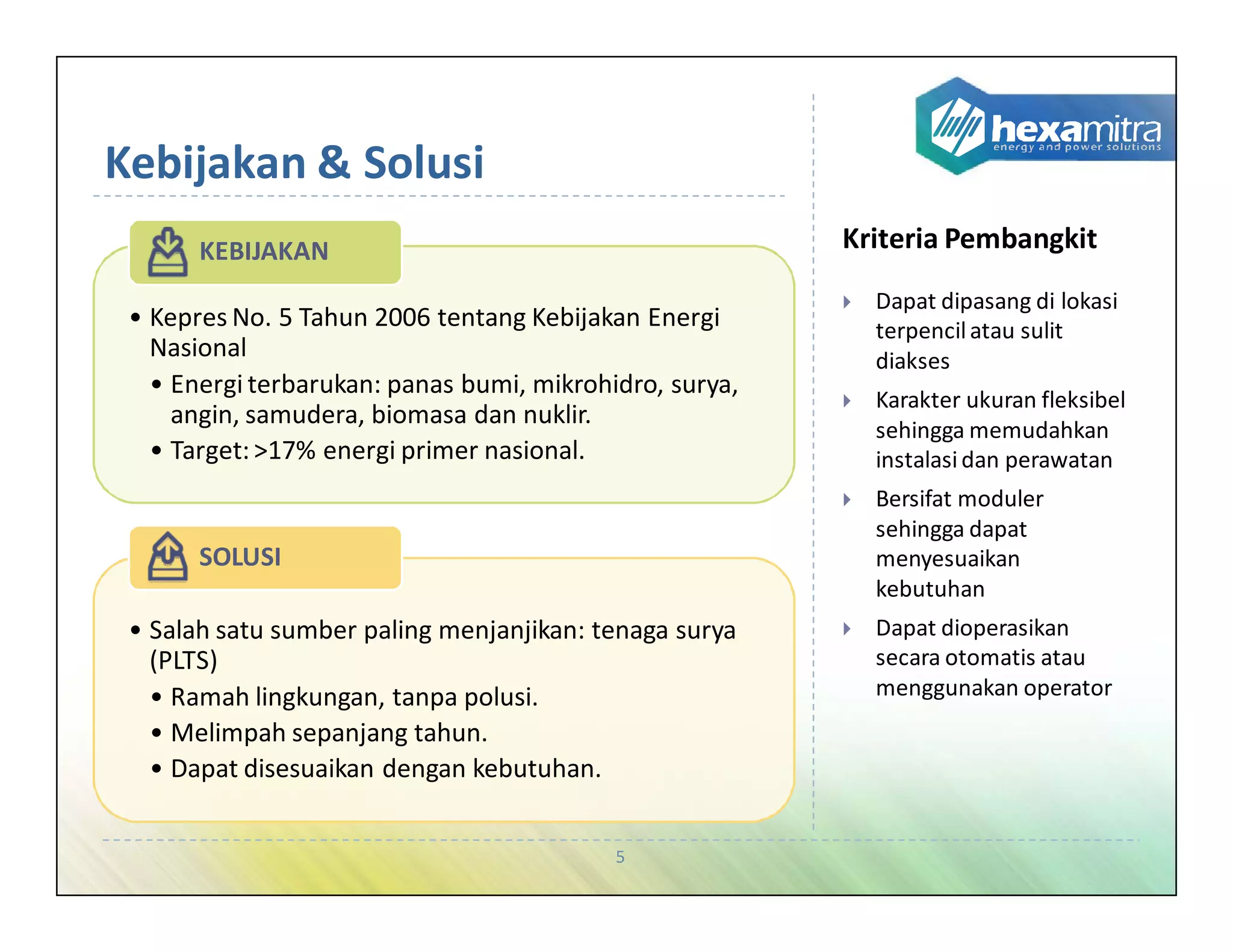 Presentasi PLTS (Pembangkit Listrik Tenaga Surya) | PDF