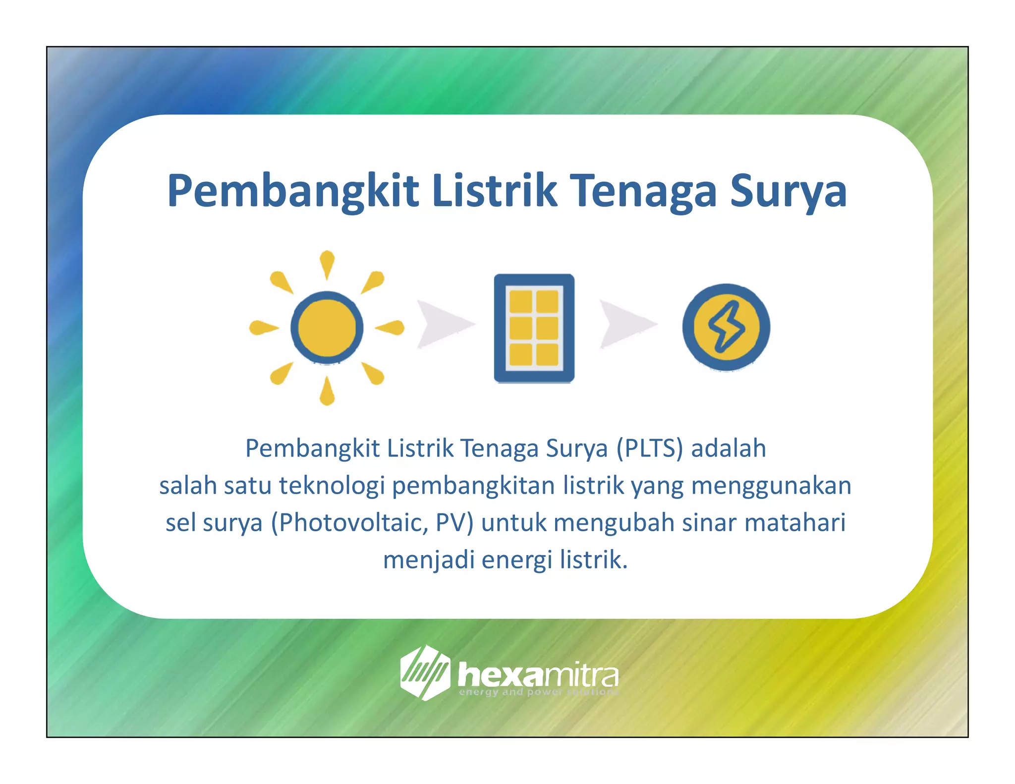 Presentasi PLTS (Pembangkit Listrik Tenaga Surya) | PDF