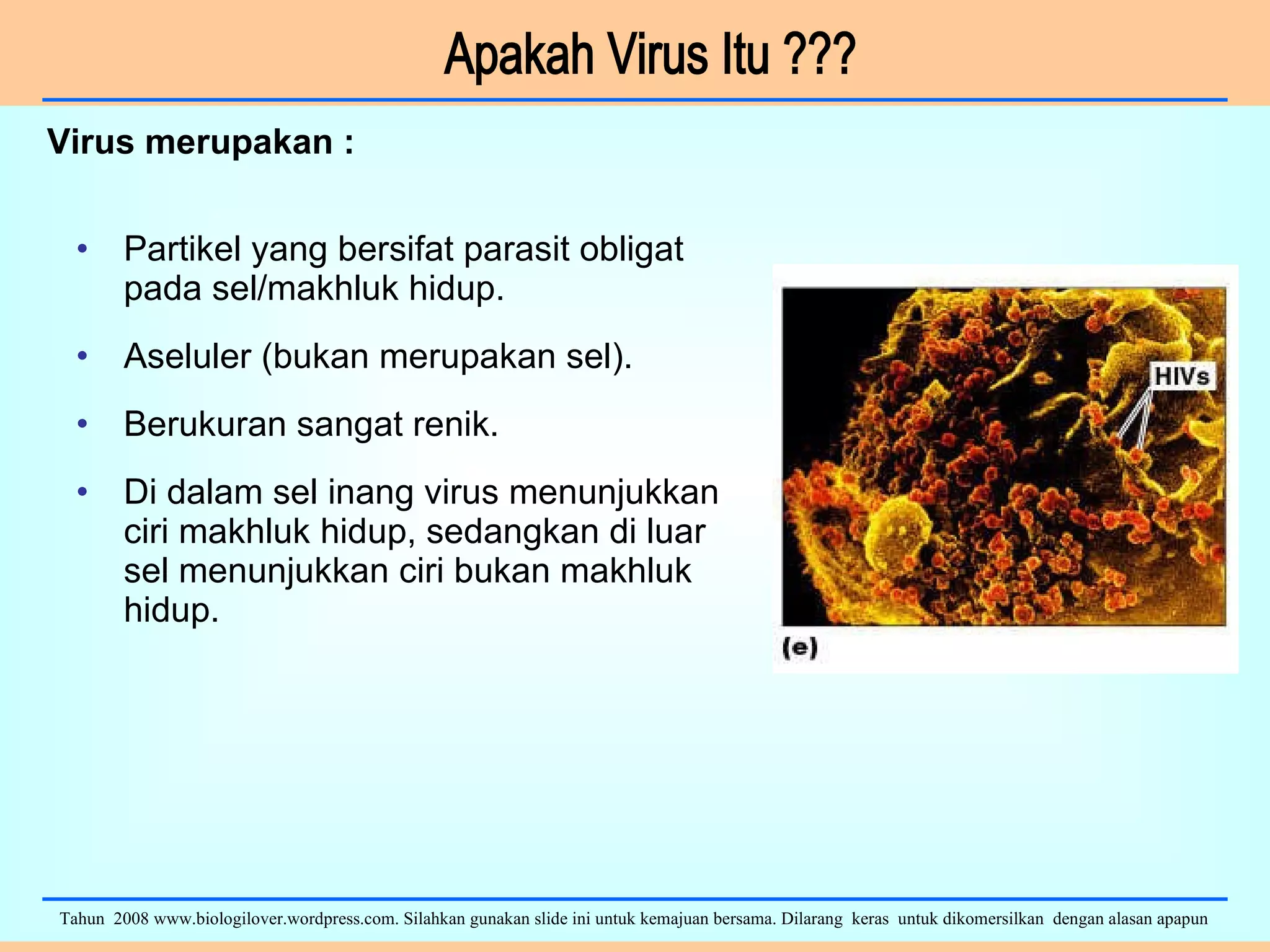 PPT Biologi SMA Kelas X-Virus | PPT