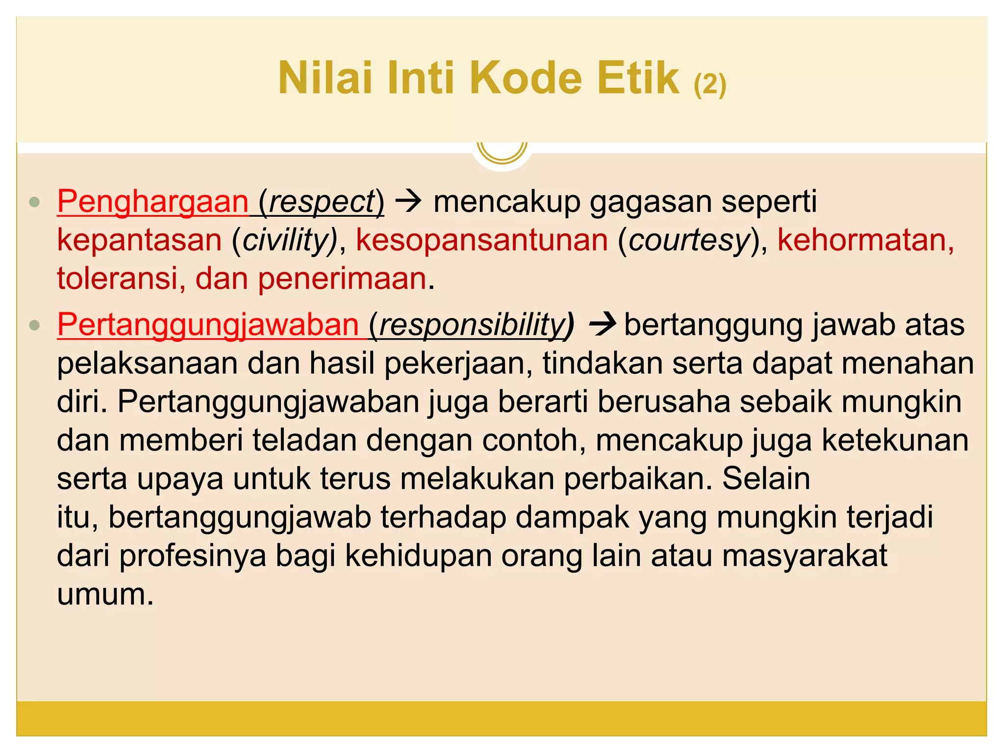 Kode Etik Perencana. Pemahaman Konsep Dasar dan Penerapan | PPTX