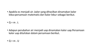rumus suhu dan kalor fisika | PPT