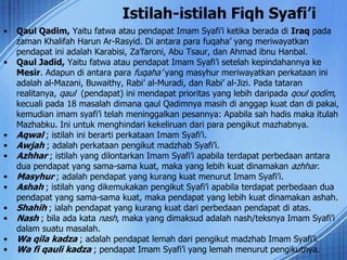 Tasyri' istilah-istilah fiqh & manhaj 4 imam | PPSX