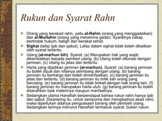 Presentasi 10 pemanfaatan barang gadaian (rahn) | PPS