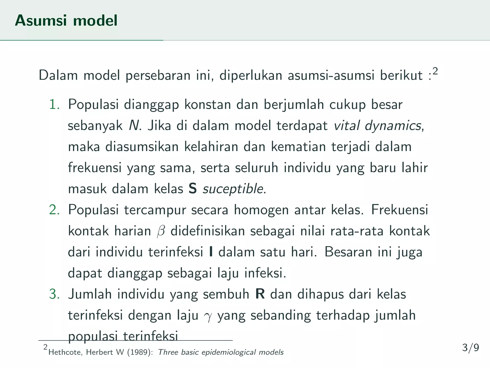 Model SIR dan SIRS | PDF