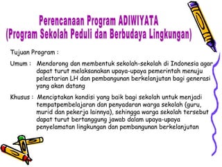 Presentasi 4 materi dasar adiwiyata | PPT