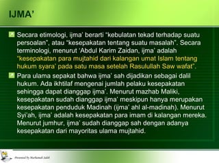 Quran sunnah ijma' qiyas | PPS