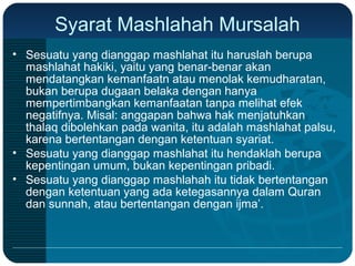 istihsan, istishhab, mashlahah mursalah | PPS