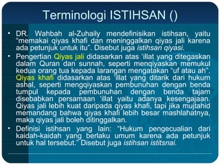 istihsan, istishhab, mashlahah mursalah | PPS