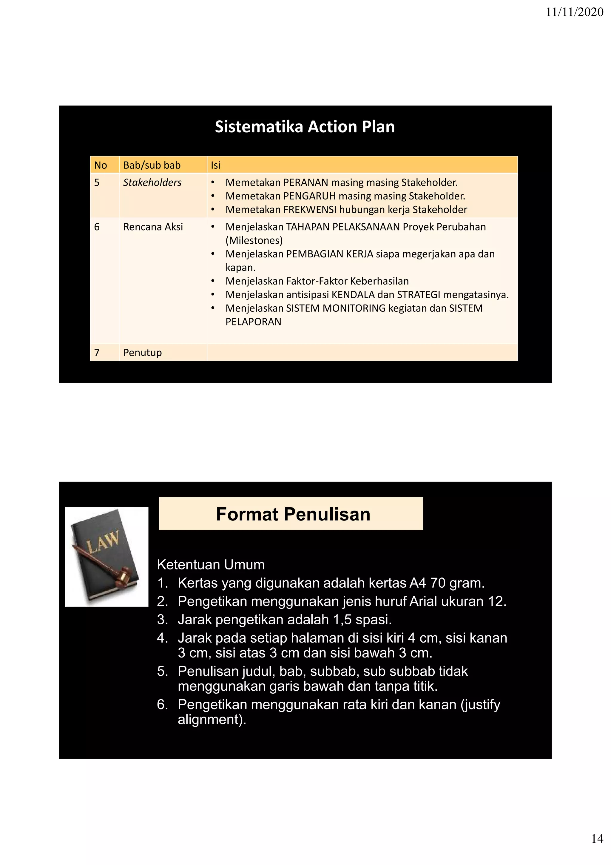 Presentasi action plan | PDF