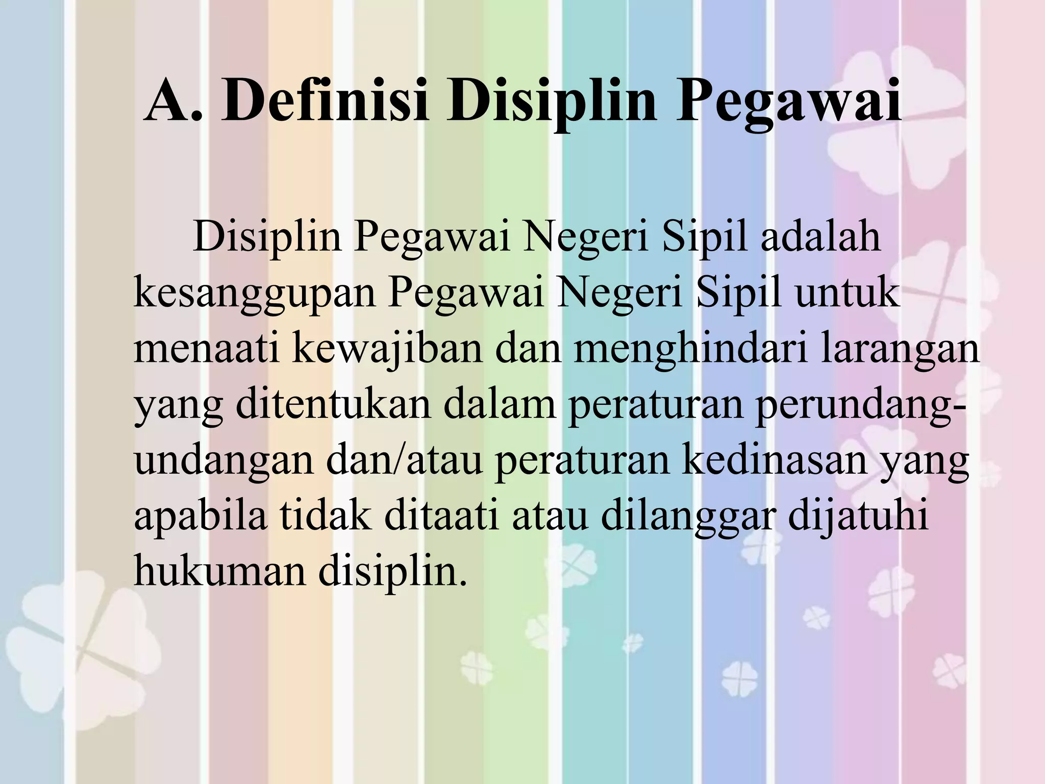 Presentasi adm. kepegawaian (disiplin pegawai negeri sipil) | PPTX