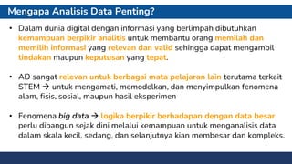 Analisis data merupakan salah satu langk | PPTX