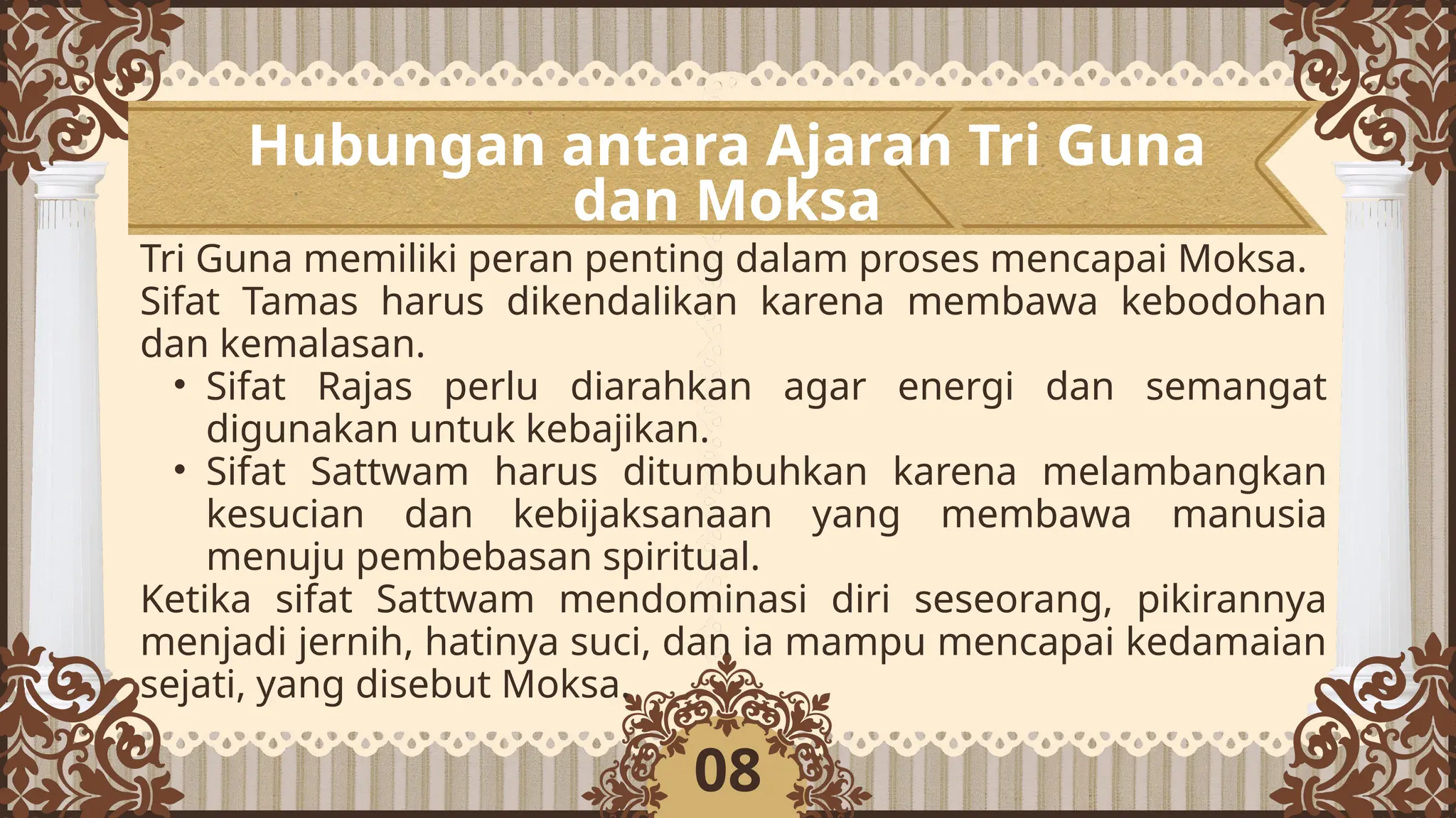 PRESENTASI AGAMA mengenai keterkaitan ajaran tri guna dengan pencapaian ...
