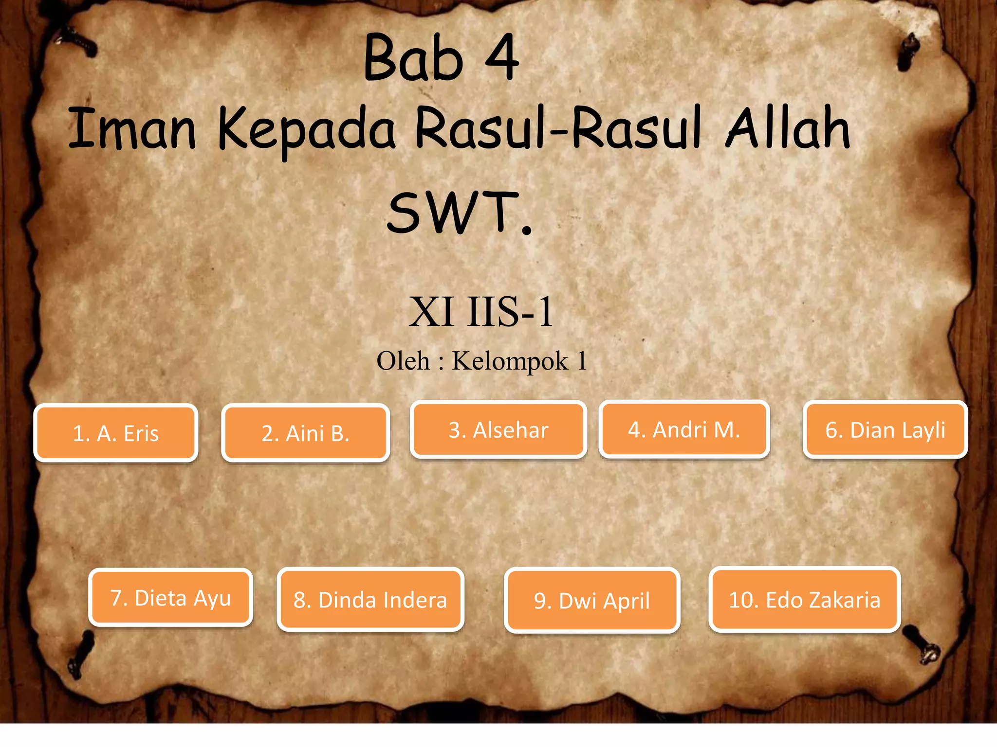 Ian Kepada Rasul-Rasul Allah | PPT