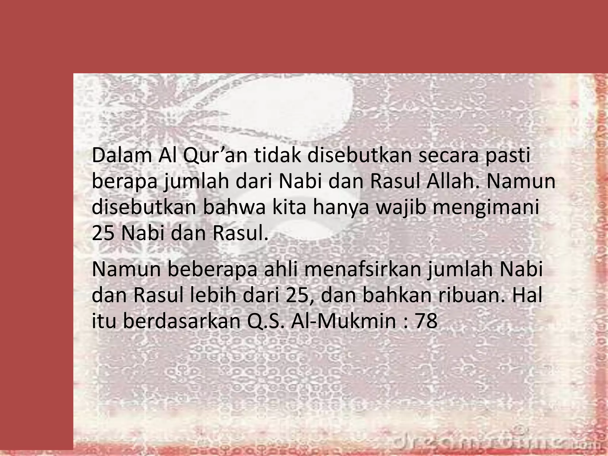 Ian Kepada Rasul-Rasul Allah | PPT