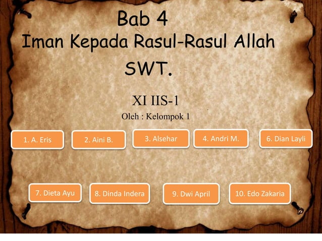 Ian Kepada Rasul-Rasul Allah | PPT