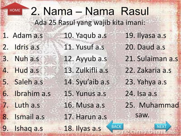 Ian Kepada Rasul-Rasul Allah | PPT