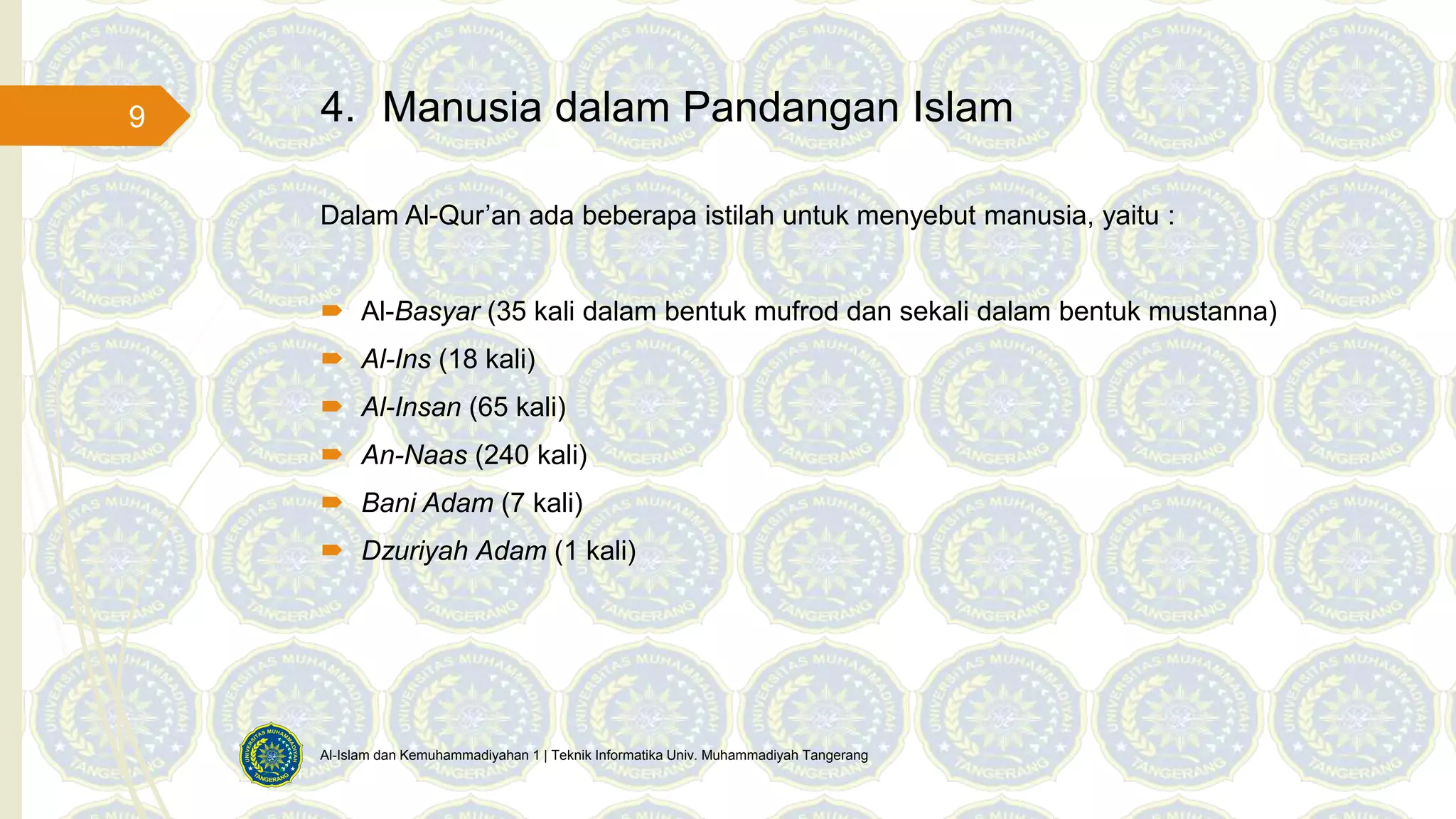TENTANG MANUSIA DAN KEHIDUPAN | PPTX