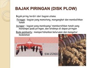 Presentasi alat pengolahan tanah pasiran | PPTX