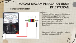 Alat ukur kelistrikan dan pemeliharaannya | PPTX