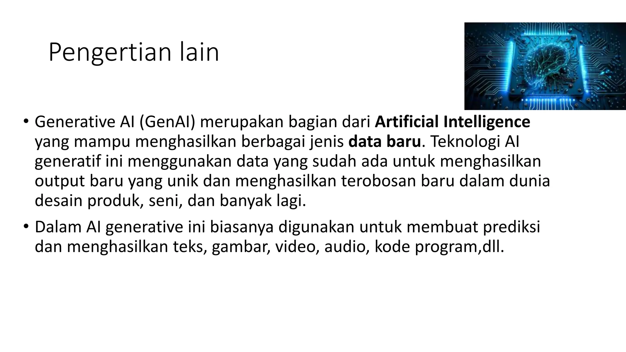 Transformasi Digital Generative AI dalam Inovasi Modern | PPTX