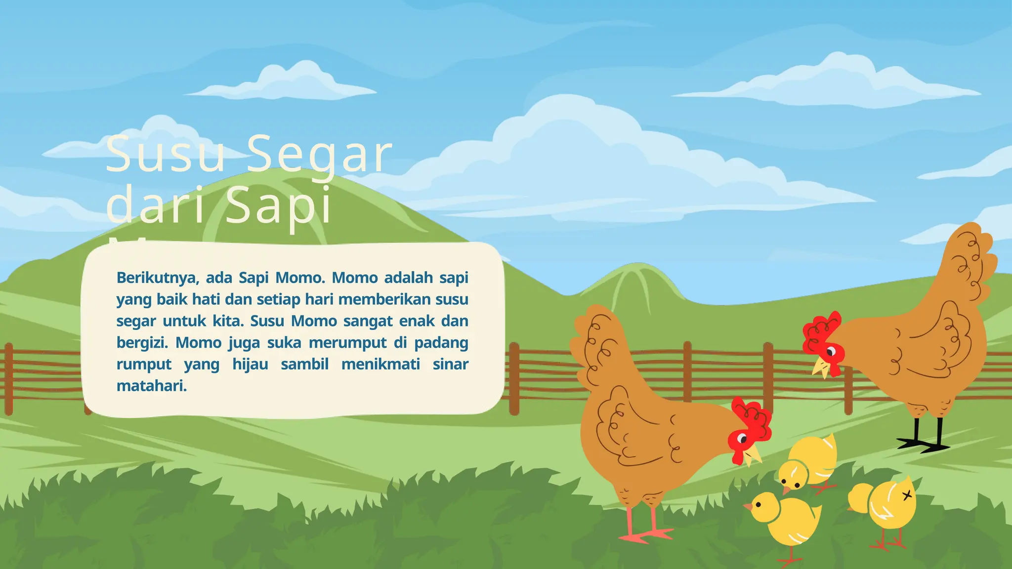 Presentasi Anak-anak Cerita Hewan Peternakan Ilustratif Ceria Imut ...