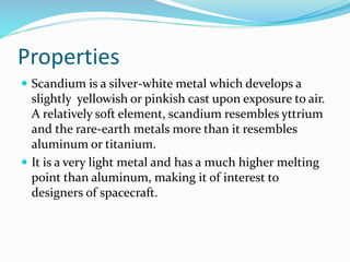 Skandium - Inorganic Chemistry | PPT