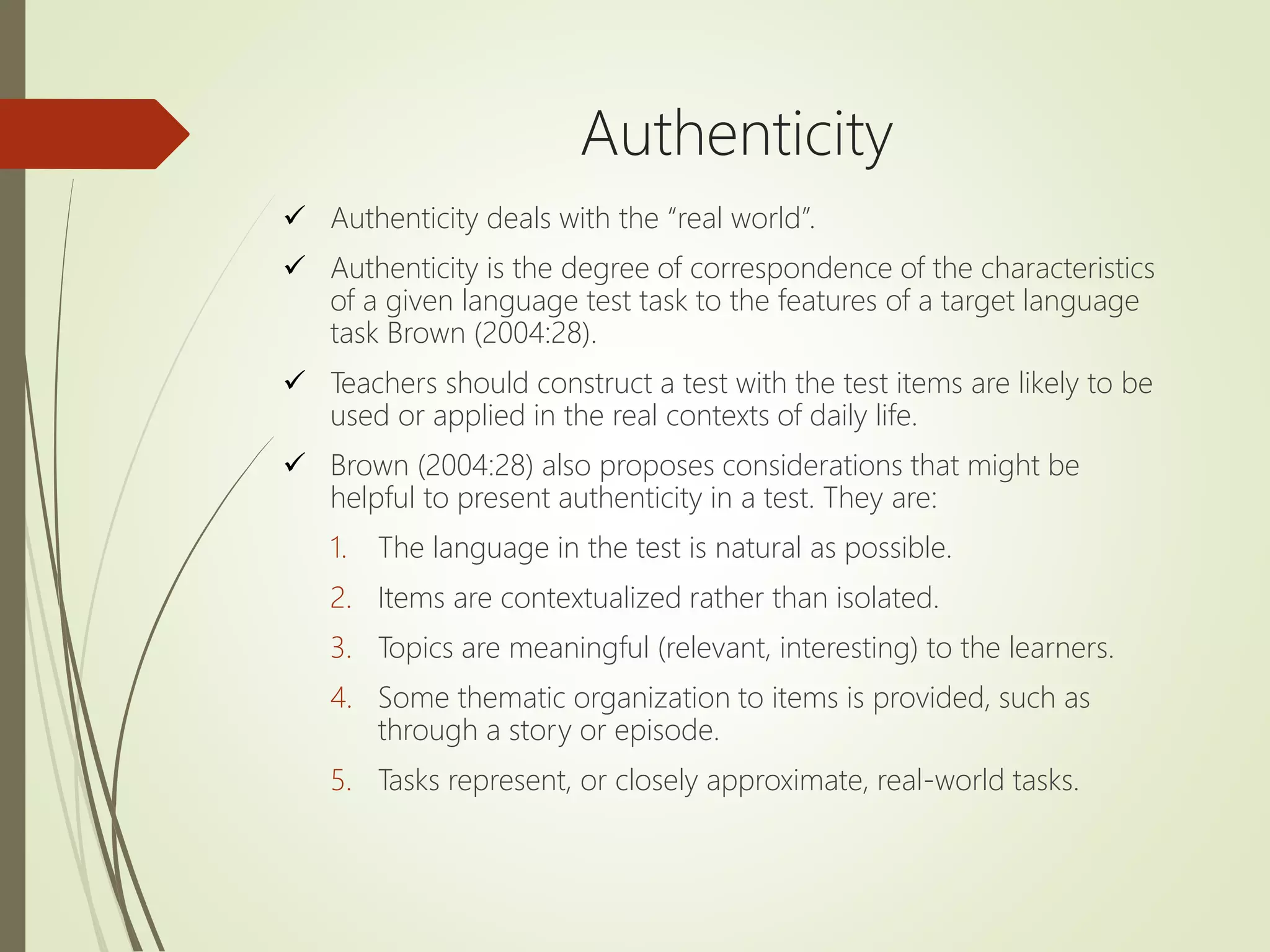 Principles of Language Assessment | PPTX