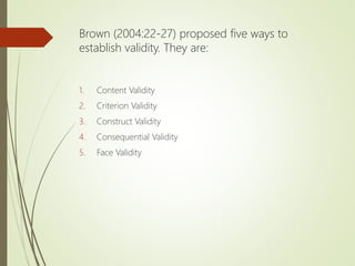 Principles of Language Assessment | PPTX