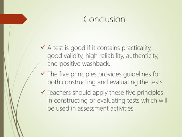 Principles of Language Assessment | PPTX | Standardized Testing ...
