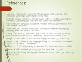 Principles of Language Assessment | PPTX