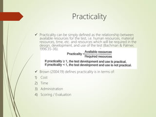 Principles of Language Assessment | PPTX