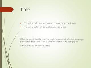 Principles of Language Assessment | PPTX