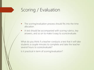 Principles of Language Assessment | PPTX