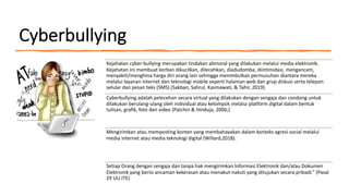 Cyberbullying Pencegahan dan Pembuktiannya | PDF